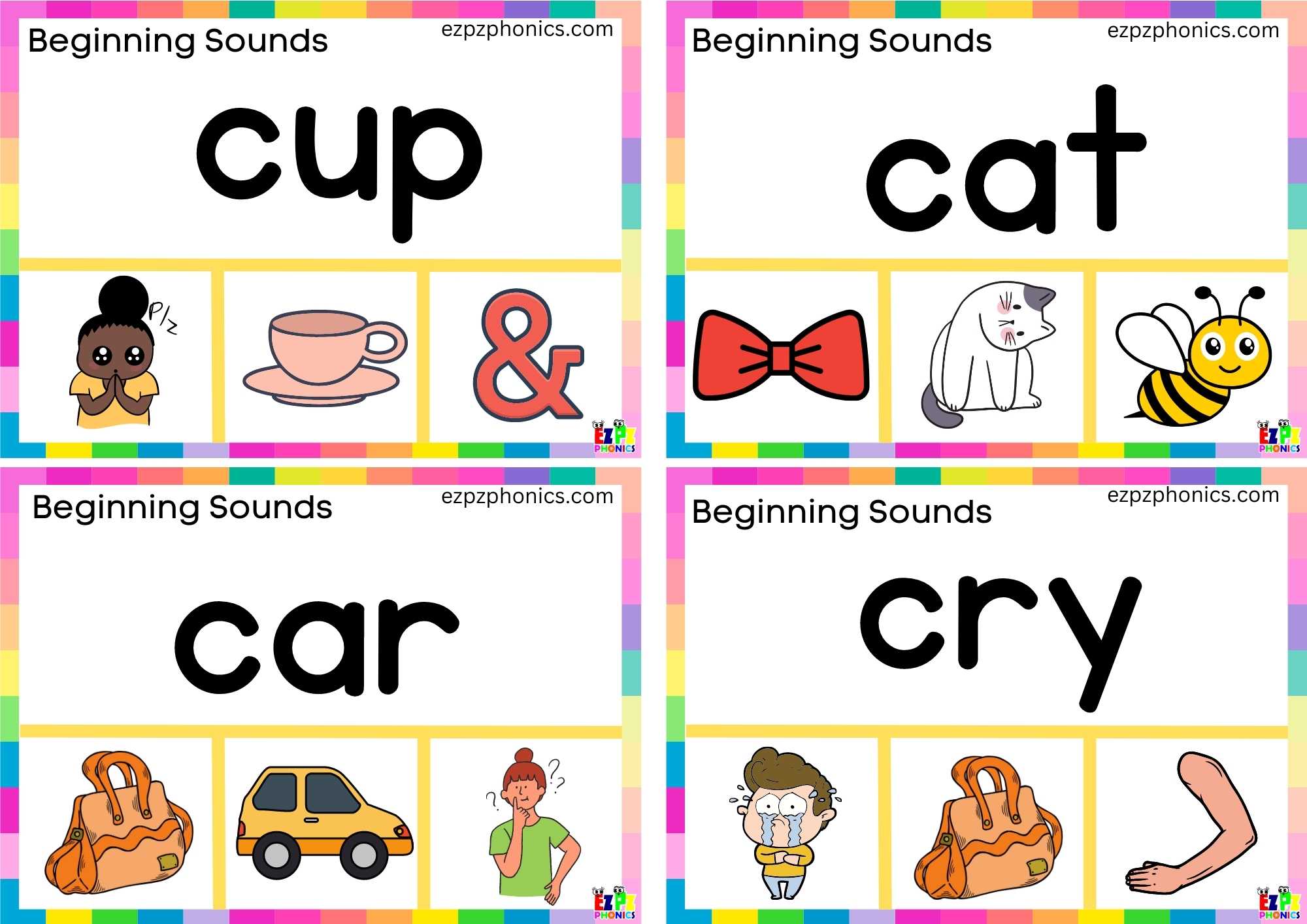 Read The Word And Clip The Correct Image Clip Card Letter C 1 - ezpzphonics.com